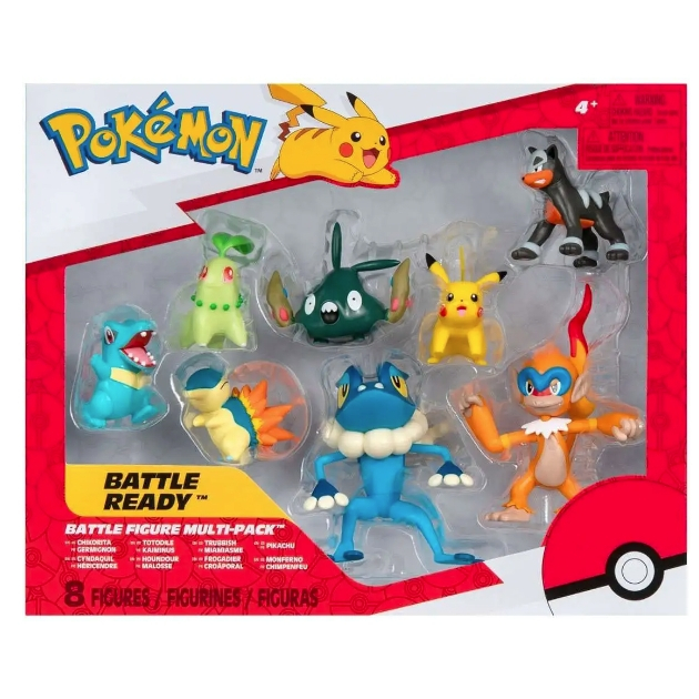 Pokemon Battle Ready Chikorita, Cyndaquil, Totodile, Houndour, Trubbish ...