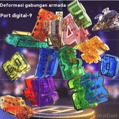 Children's transformable toy Children Number Deformation Toy Four-in ...