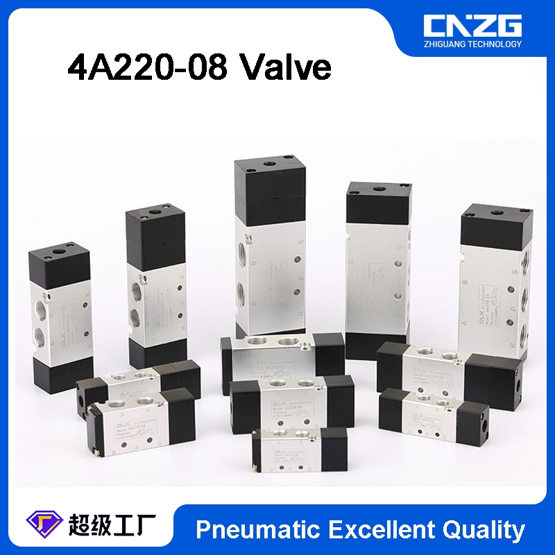 4A220 4A210 4A120 Pneumatic 5/2 Way Single Double Air Control Valve 5 ...