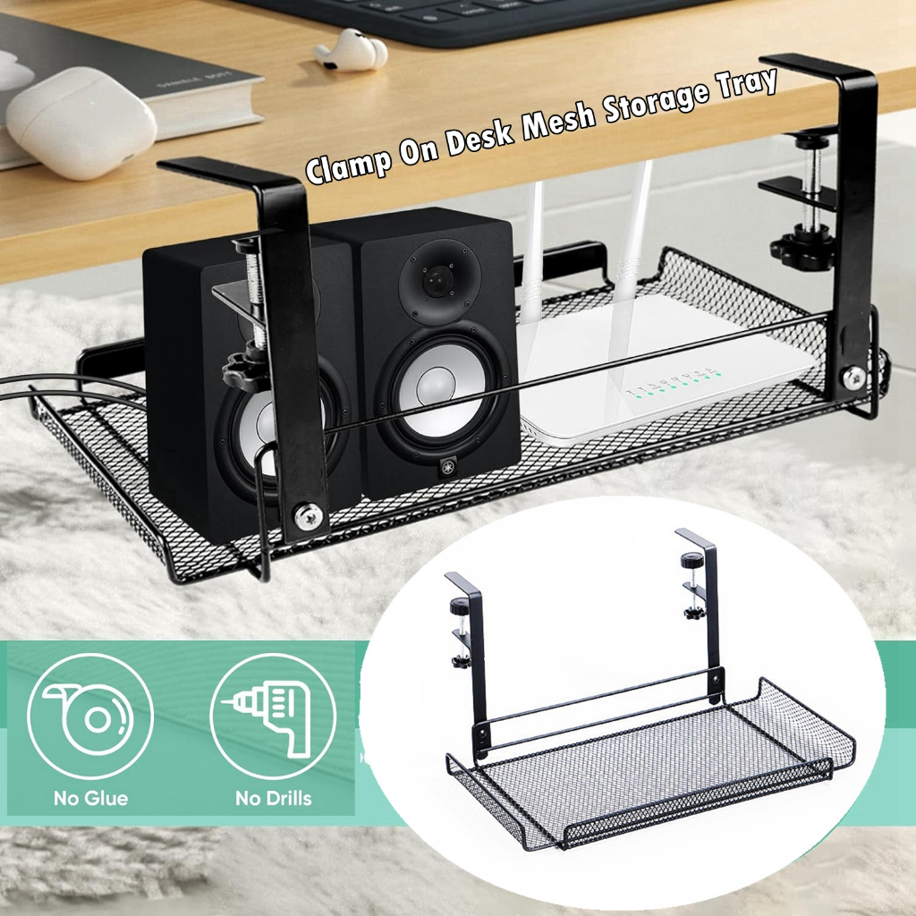 Under Desk Organizer Office Table Storage Office Organizer Shelf Desk ...
