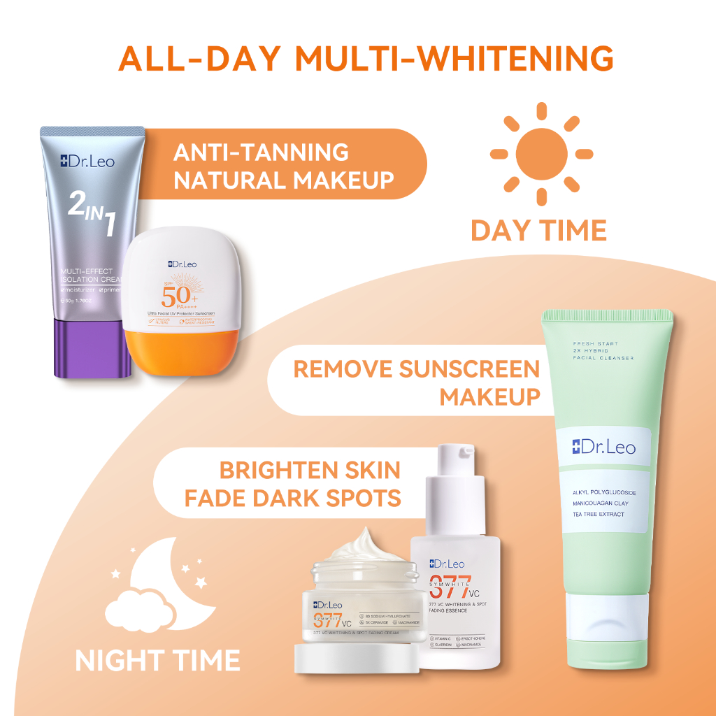 Dr.Leo Day&night Multi-Whitening 5 Pcs Skincare Set Whitening Face ...