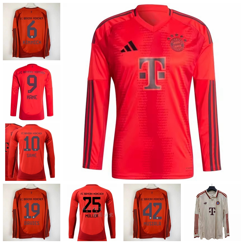 2024-25 Season FC Bayern Munich Home Second Away Long Sleeve Football ...