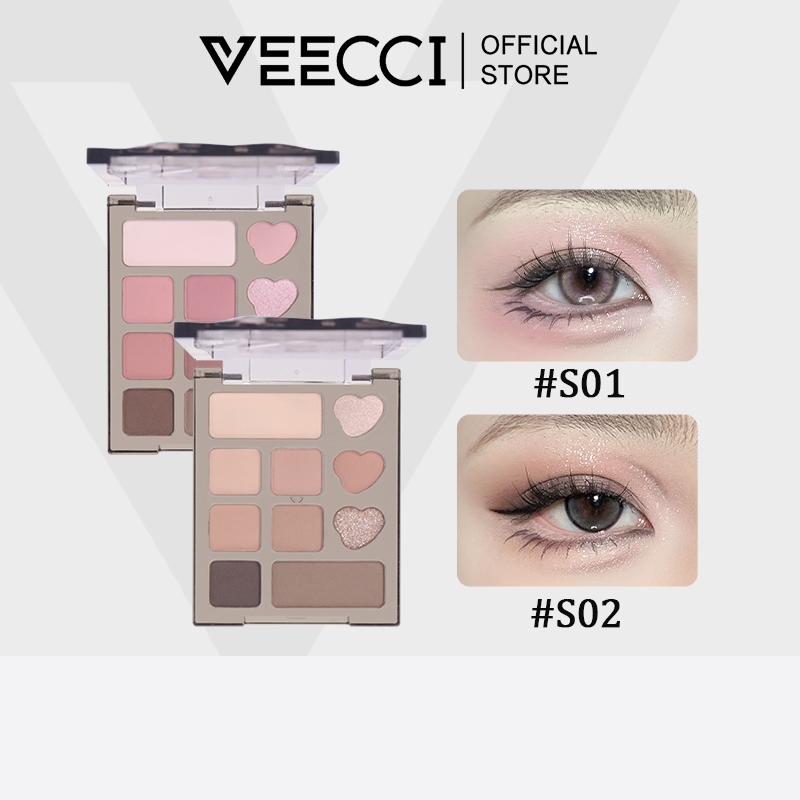 VEECCI eyeshadow Matte Shimmer Ten colors Multipurpose Portable ...
