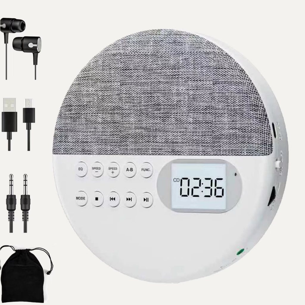 Rechargeable CD player, portable Walkman, repeating MP3 music player ...
