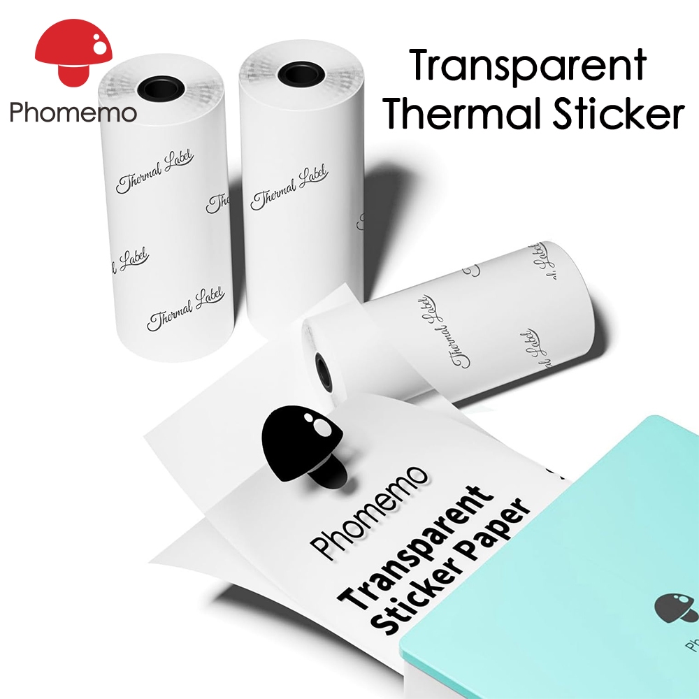 Phomemo 50mm Transparent Label Sticker For T02 M02 M03 M04S M04AS 241BT ...