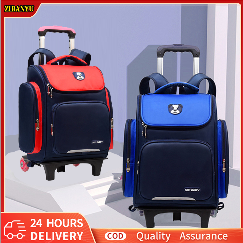 High Quality Dual Use 2/6 Wheels Trolley Backpack For Boys and Girls ...