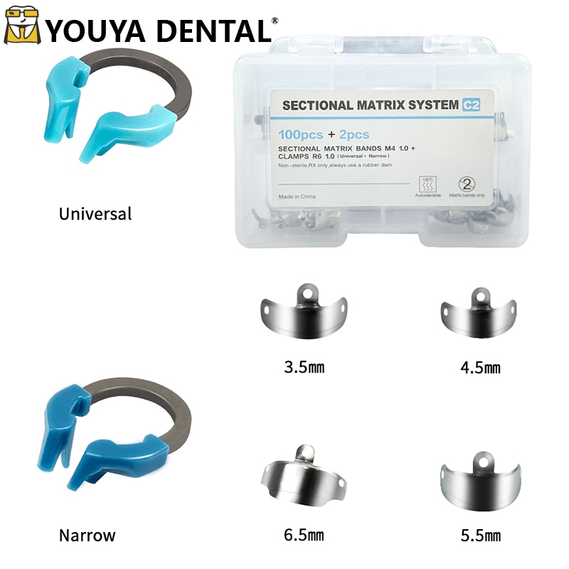 Dental Matrix Bands Clamp Sectional Contoured Matrix System Metal ...