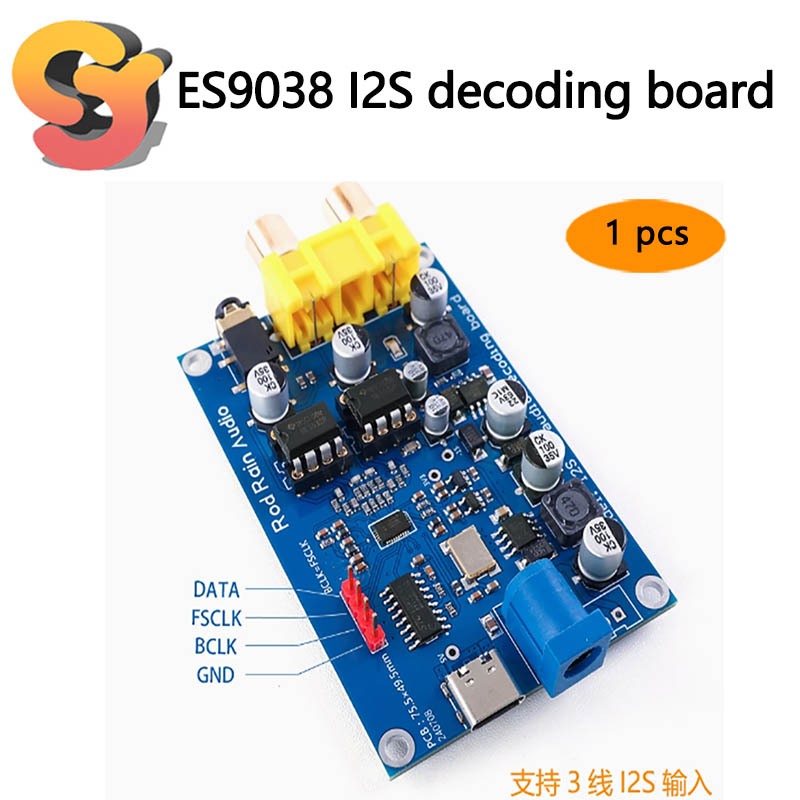 [Ready Stock Supply] 1pcs ES9038 I2S Decoding Board DAC Bluetooth Device Player Fever DSD512 ...