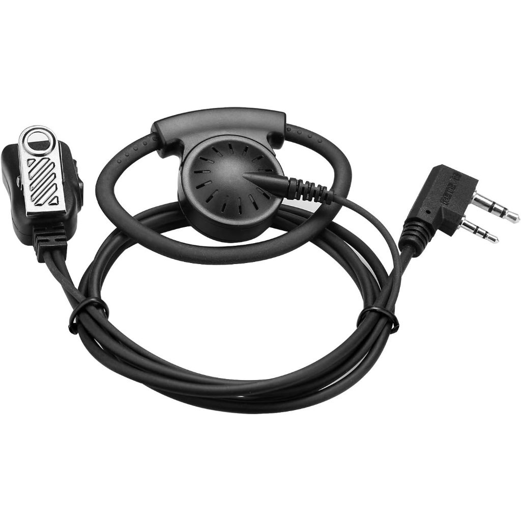 Retevis RT68 Adjustable Two Way Radio Earpiece with Mic 2 Pin For ...