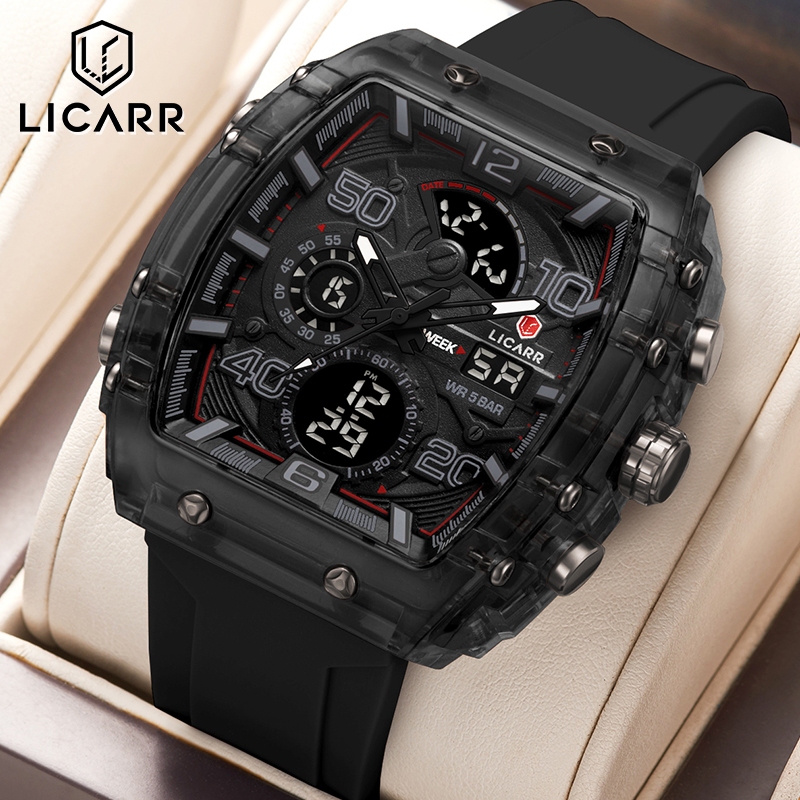 LICARR Brand Men's Watches Fashion Analog-Digital Casual Quartz ...