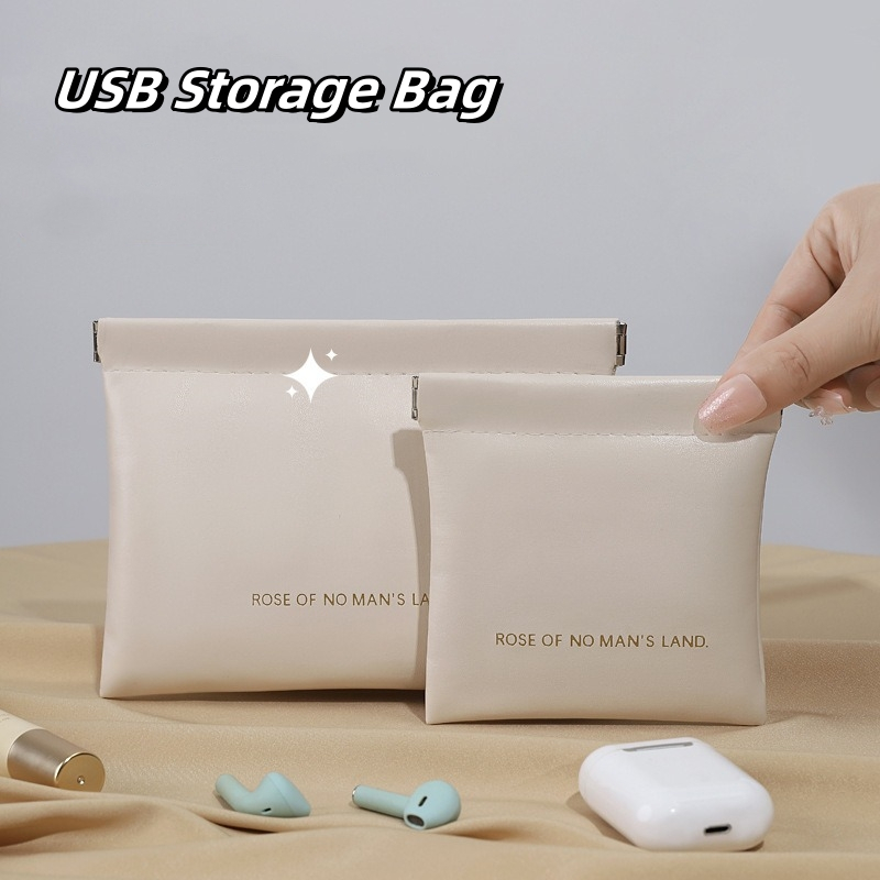 YoYo Coin Wallet Simple Protable Mini Lipstick USB Cable Storage Ins ...