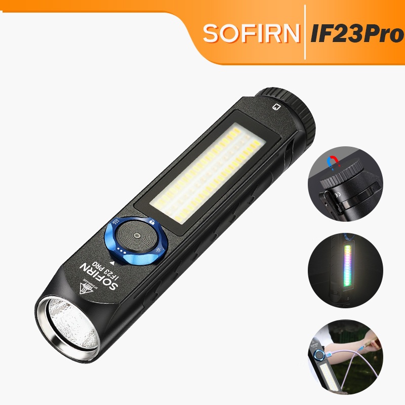 Sofirn IF23 Pro Flashlight Rechargeable 5000 High Lumen, Super Bright 3-in-I Flashlight with ...