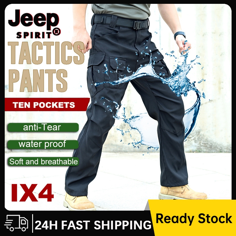 JEEP SPIRIT X4 Stretchable Tactical Pants Outdoor Waterproof Cargo ...