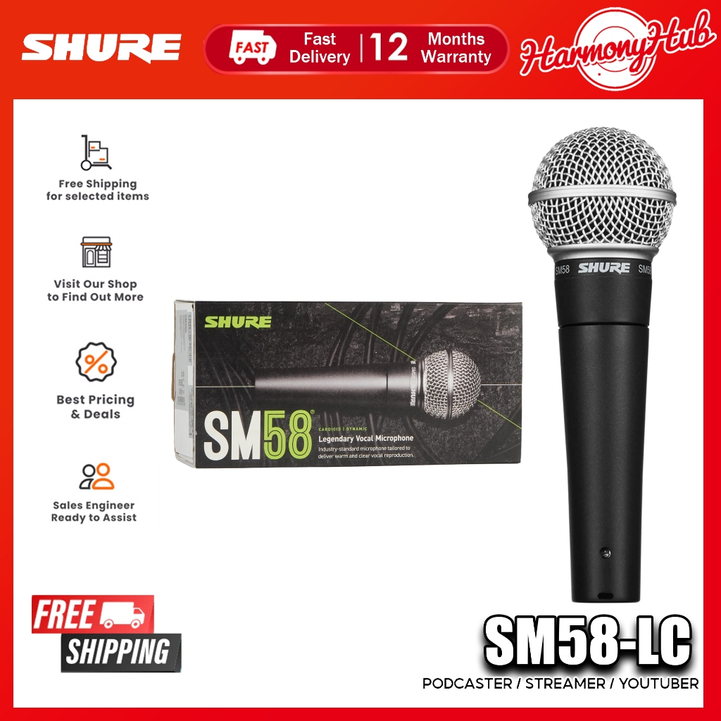 Shure SM58 Vocal Microphone Dynamic Handheld Singing Microphone ...