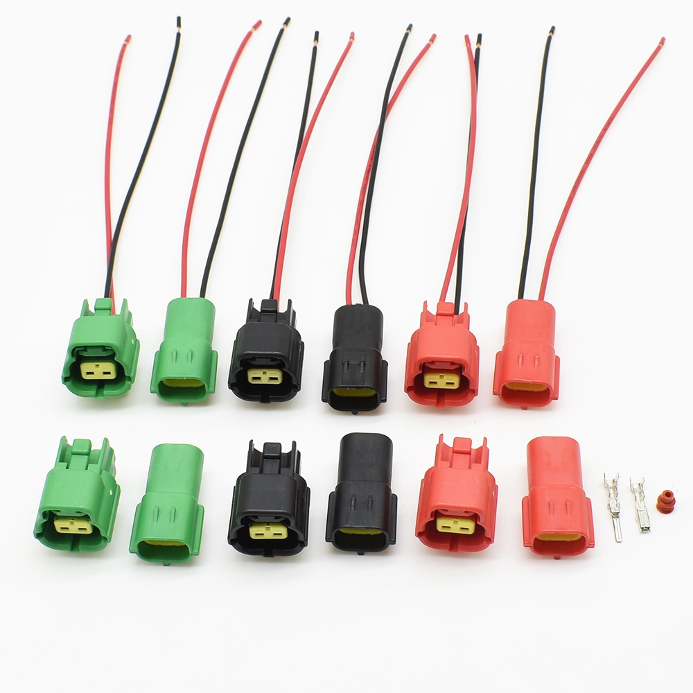 1 Set 2 Pin Way Female Male Waterproof Wire Connector Plug Car Auto ...
