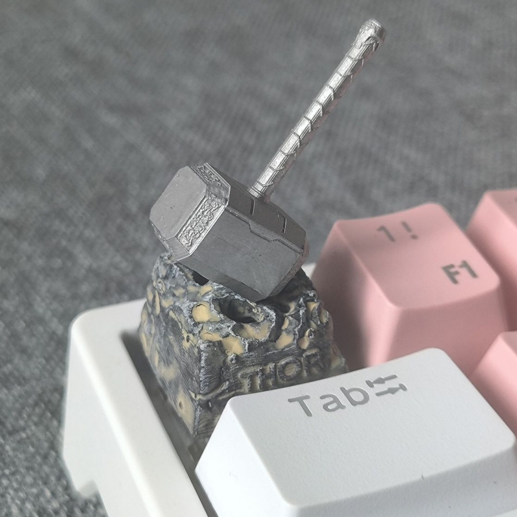Thor Storm Axe 3D stereoscopic Keycaps 2In1 resin keycap Magnetic ...