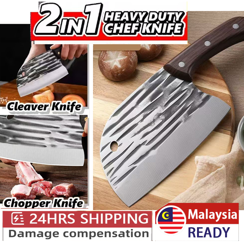 Upgrated 2IN1 Jepun Pisau Dapur Stainless Steel Pisau Potong Daging ...