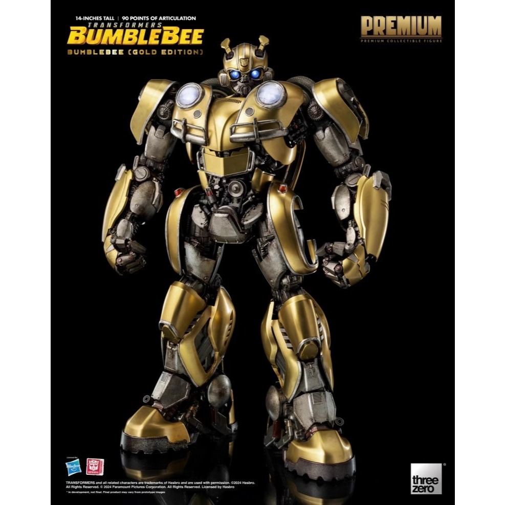 Threezero Transformers: Bumblebee PREMIUM Bumblebee (Gold Edition ...