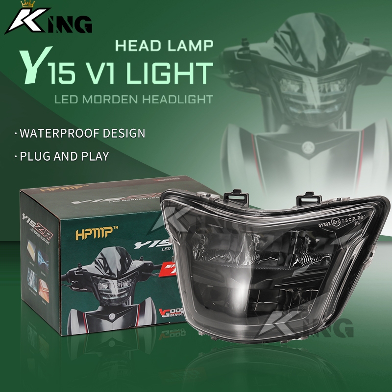 HPMP Y15 V1 HEADLIGHT LED HEADLAMP LAMPU BRIGHTNESS INCREASED BY 10W YAMAHA Y15 Y15ZR V1 ...
