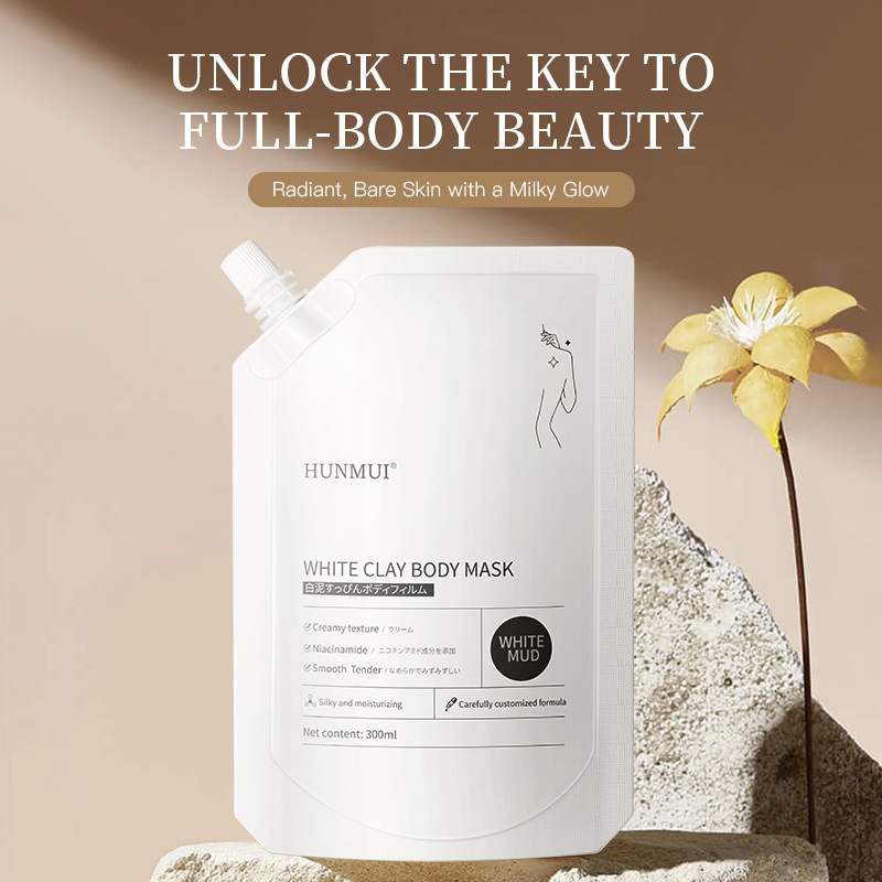 White Clay Face Body Mask Whitening Moisturizing Brightening Skin Tone ...