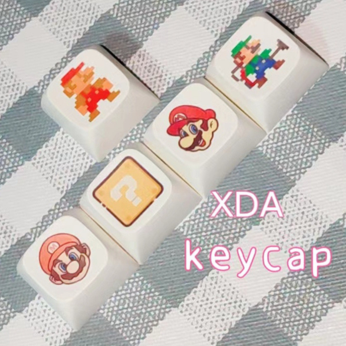5pcs Pixel MARIO Keycap XDA Keycap PBT Pixel MARIO Keycap Mechanical ...