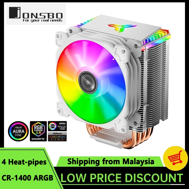 JONSBO CR1400 ARGB 4 Heat-pipes Air-cooled radiator 9cm 4Pin PWM ...
