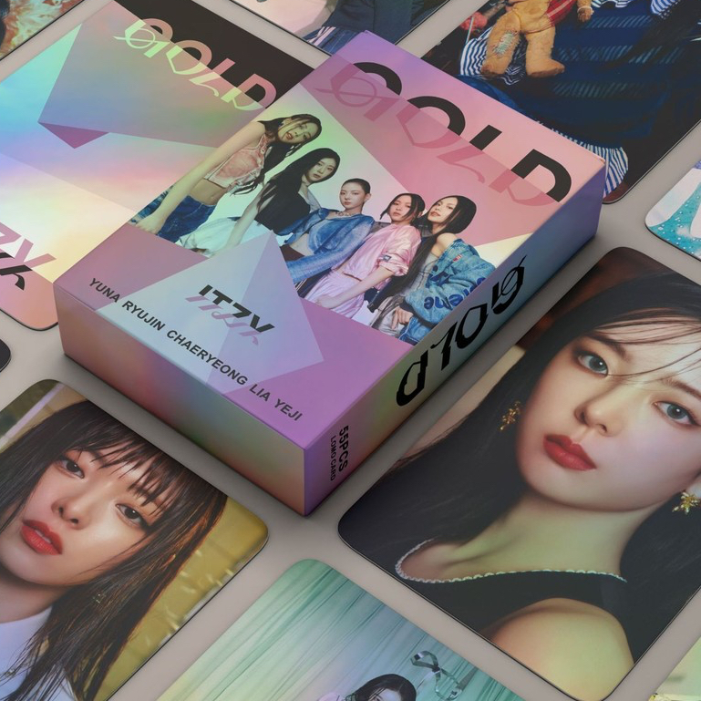 55 ITZY ITZY Laser GOLD Photocard Lomo Card LIA YUNA YEJI Shin Liuzhen ...