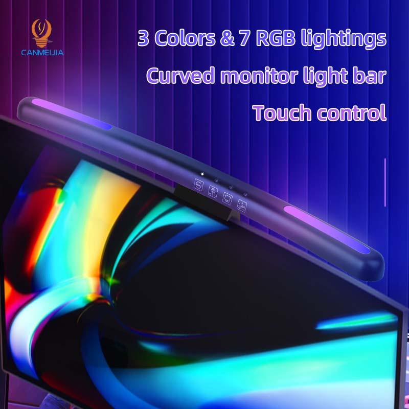 Curved Monitor Led Light Bar RGB Strip Lamp Dimmable USB Screen Hanging ...