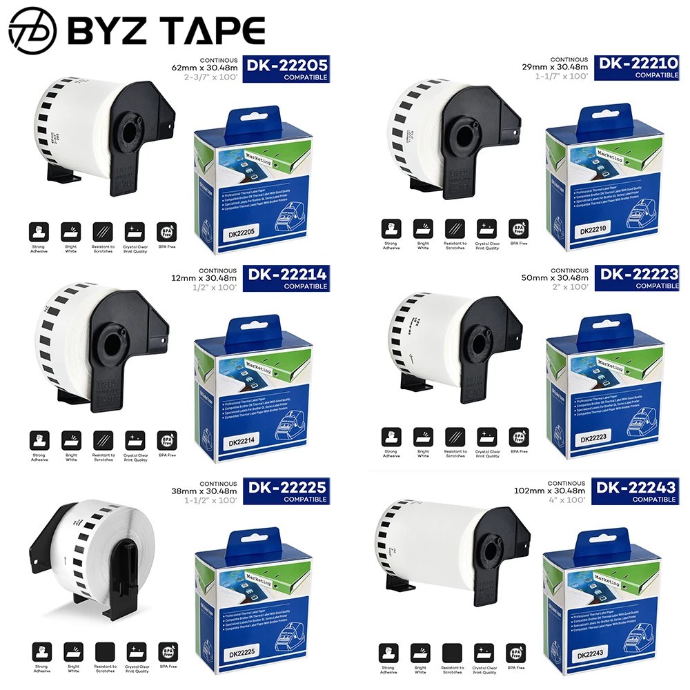 DK22205 DK Paper Roll Compatible Brother DK Labels Shipping Address ...