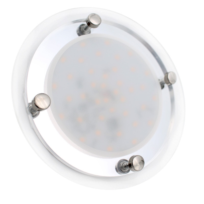 5" LED Lamp 24V DC Circular Crystal Roof Ceiling Light Caravan/RV/Car ...