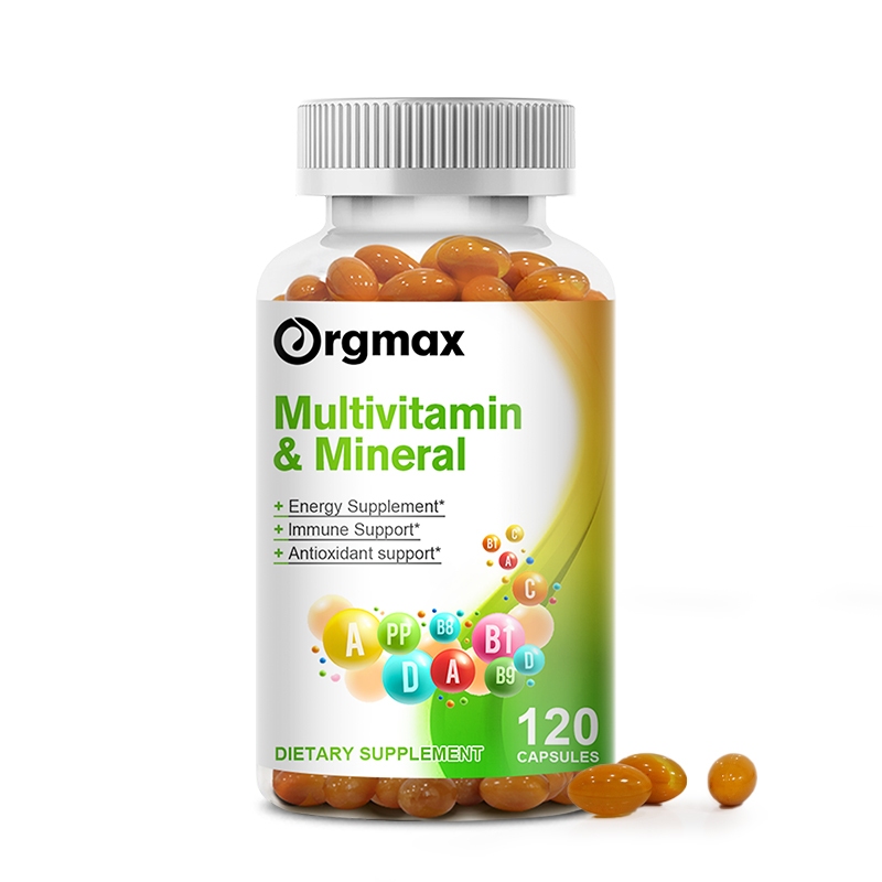 Orgmax Multivitamin & Mineral Capsules Biotin Vitamin A B C D E ...