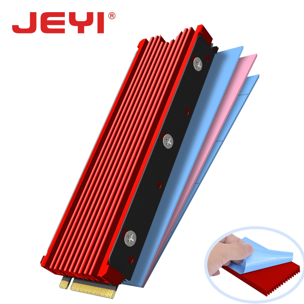JEYI M.2 2280 SSD Heatsink Support PS5 PC,Aluminum radiator NVME NGFF ...
