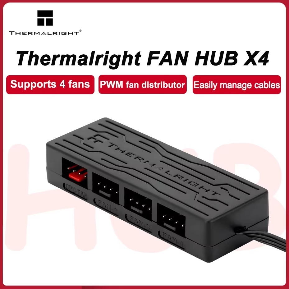 Thermalright PWM FAN HUB X4 Support PWM Fan Accessories Temperature Control Fan Cable Hub ...