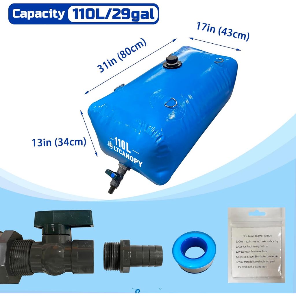 Water Storage Bladder Containers, Large Capacity Foldable Portable ...