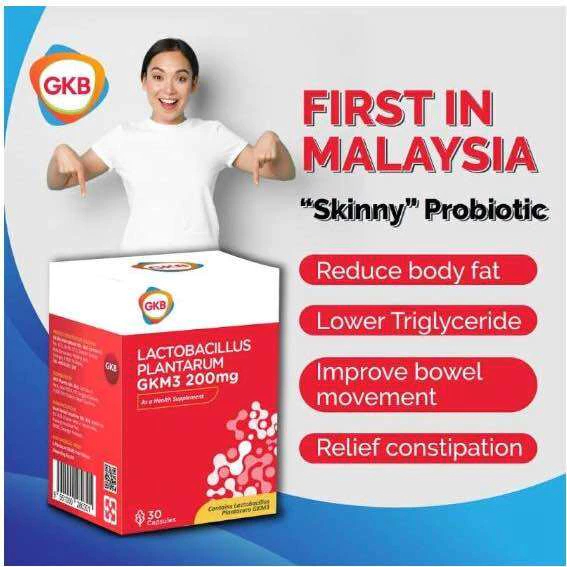 (buy 2 free 1) GKB Lactobacillus Plantarum GKM3 200MG | Probiotic (EXP:11/2025) | Shopee Malaysia