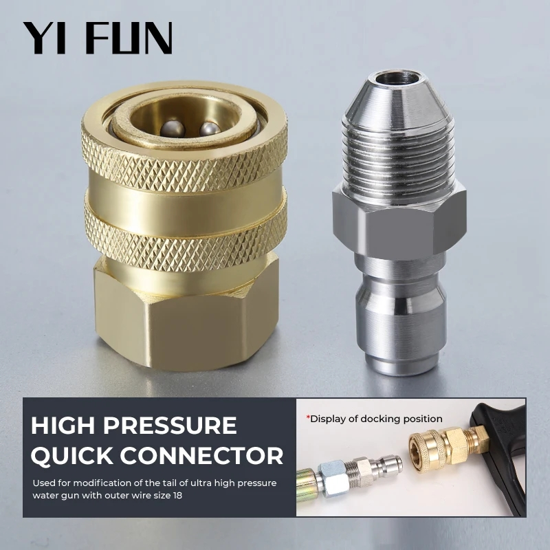 Car Wash Accessories M18 Thread Adapter For Pressure Washer Connect Car ...