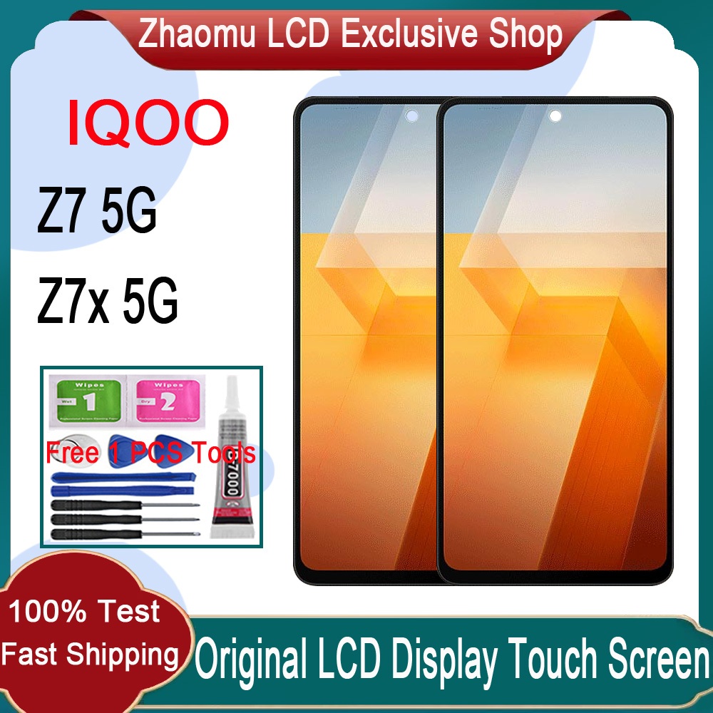 Original IQOO Z7 5G (China) Z7x 5G LCD Display Touch Screen Replacement ...