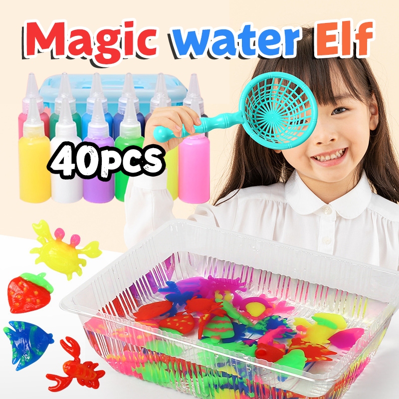 40pcs Educational Toys DIY Magic Water Elves Spirit Slime Funny Magical ...