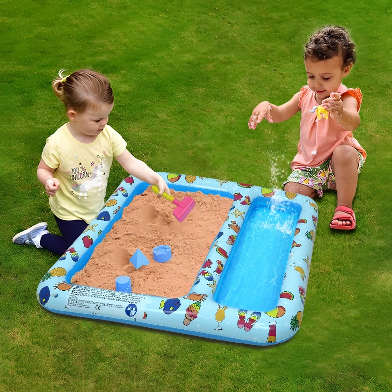 Inflatable Sensory Sand &Water Pool for Kids Ball Pit, Kiddie Pool ...