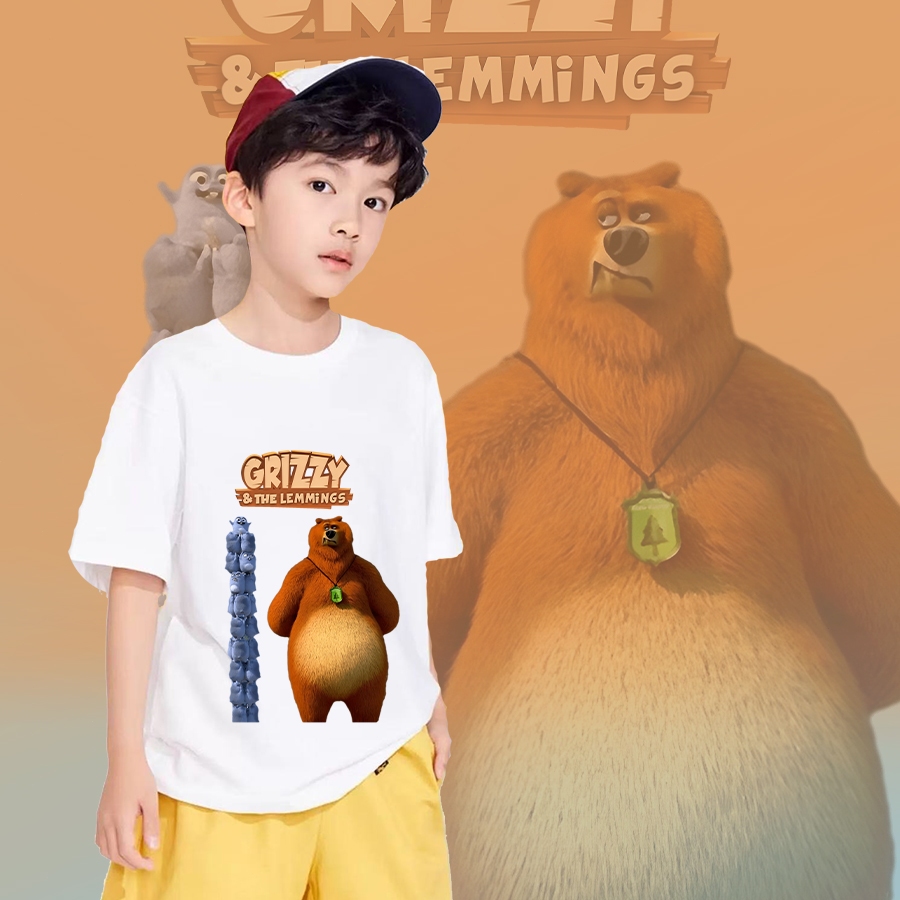 GRIZZY&THE LEMMINGS T Shirt Kids Girl's Boy's Clothing#G06 | Shopee ...