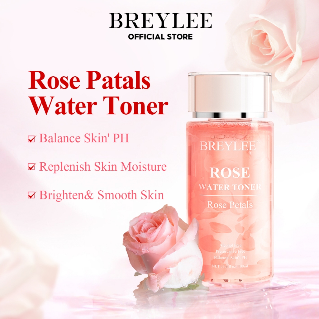 BREYLEE Rose Water Toner Hyaluronic Acid Moisturizer Serum Skincare ...