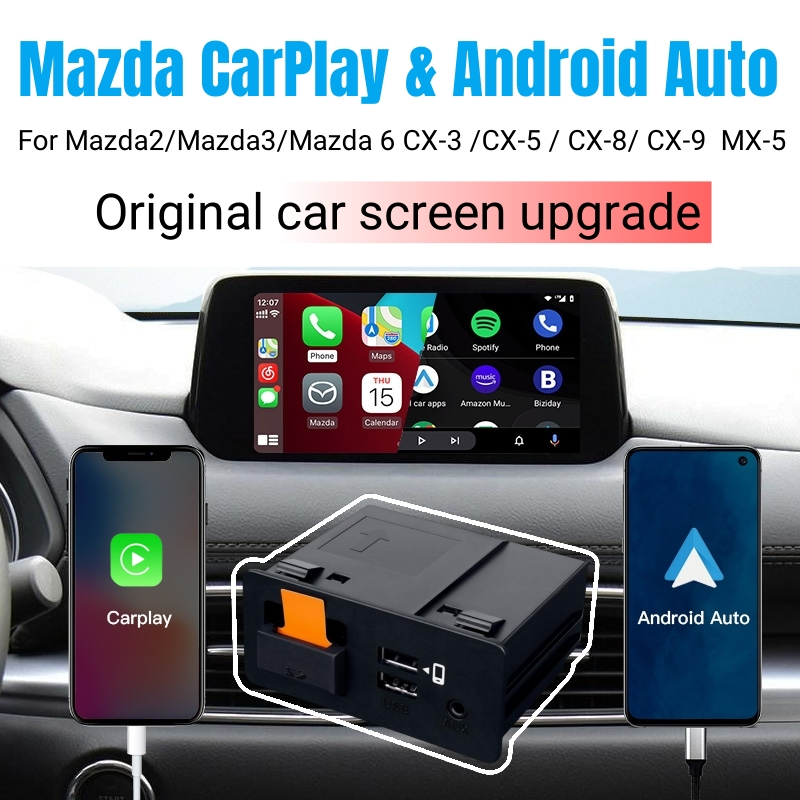 New Upgrade Mazda CarPlay Android Auto USB Hub Adapter for Mazda 2 3 6 ...