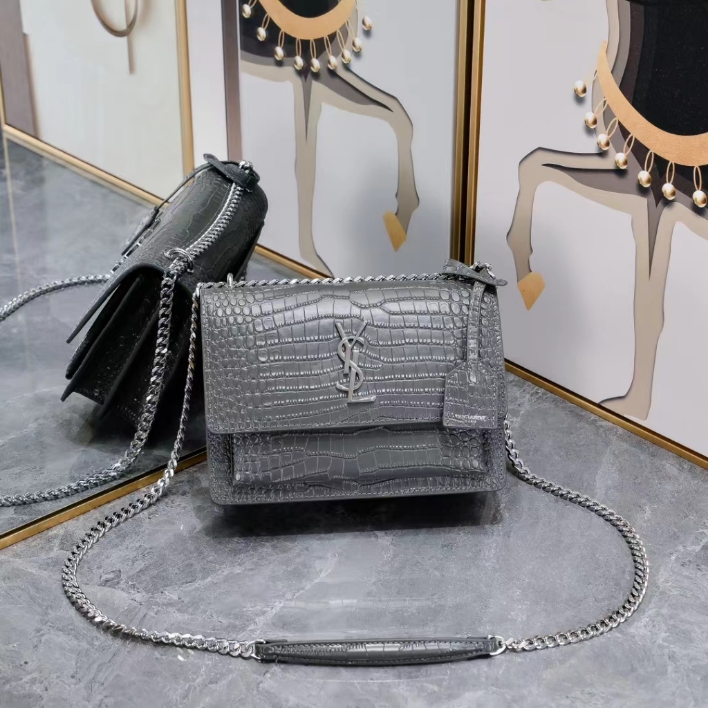 [Original Authentic with Packaging Box] SAINT LAURENT YSL Silver Label ...