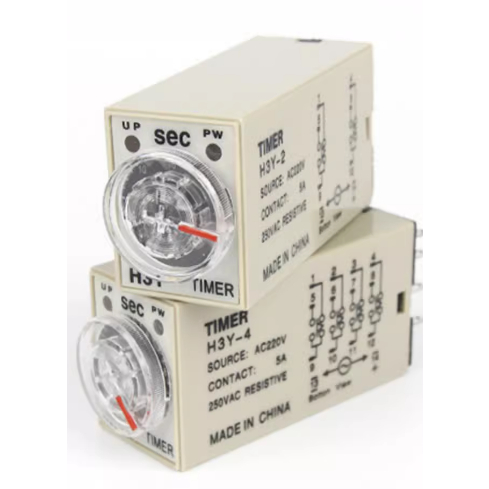 ((Single Relay) Time Relay H3Y-2 Power-on Delay AC220V Silver Contact Small Adjustable ...