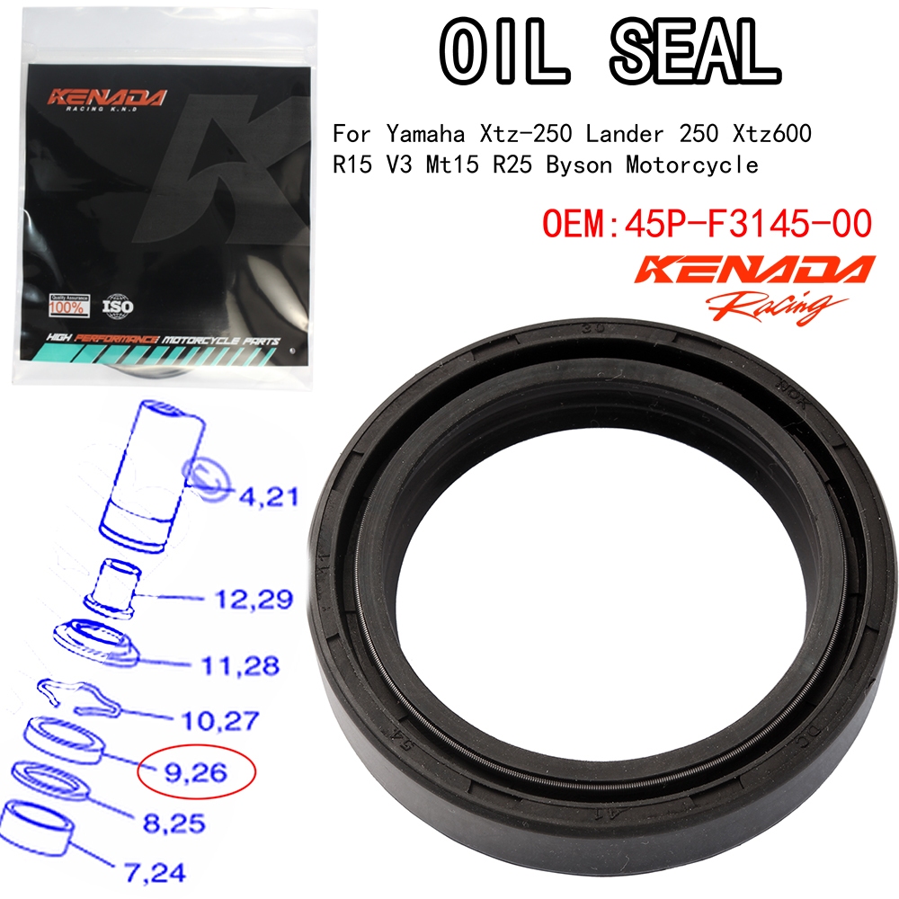 Kenada Racing FORK OIL SEAL 41X54X11 DUST SEAL For Xtz-250/Xtz600/Lander 250/Mt15/R15 V3/R25 V1 ...