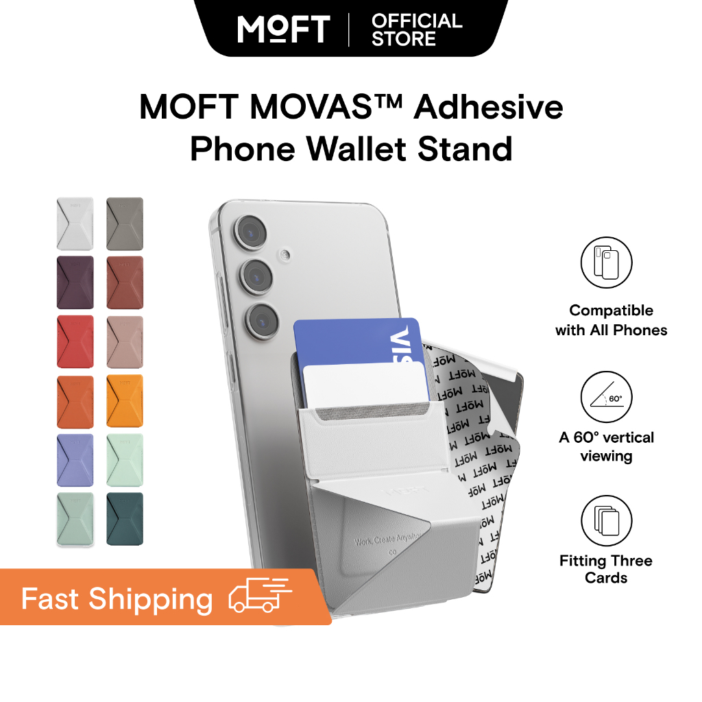 MOFT Phone Stand Holder with 3M Adhesive Card Holder MOVAS™ Adjustable ...