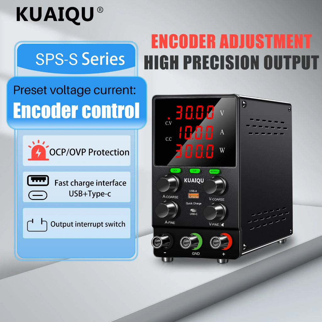 KUAIQU DC Power Supply Type-C USB-A Quick Charging DC Power Supply OCP ...
