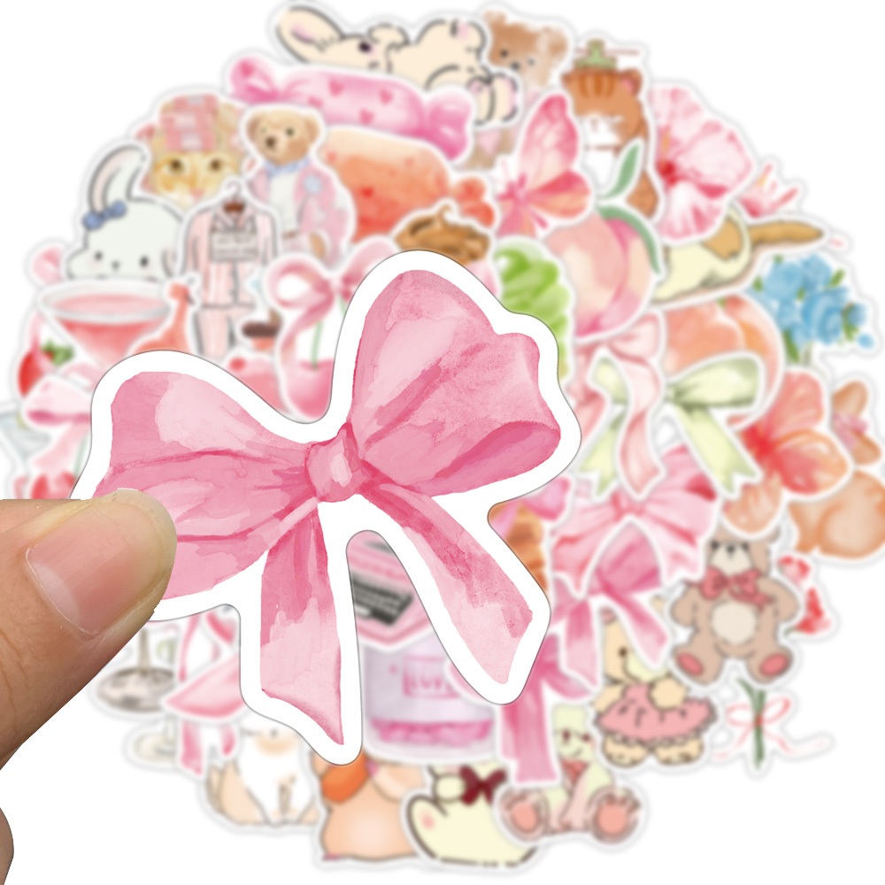 [Large Sticker]50pcs Pink Girl Stickers Cartoon Graffiti Decals for ...
