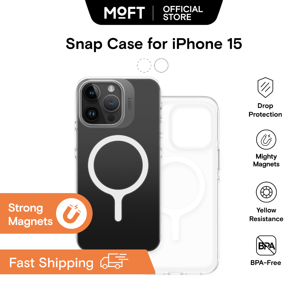 MOFT Snap Clear Case for iPhone 15 Pro Plus Promax Magnetically Enhanced | Shopee Malaysia