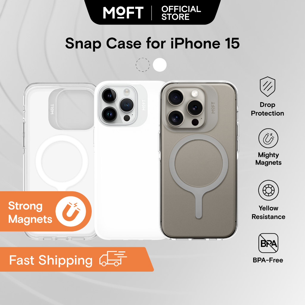 MOFT Snap Clear Phone Case-For iPhone 15 Series #MD011 | Shopee Malaysia